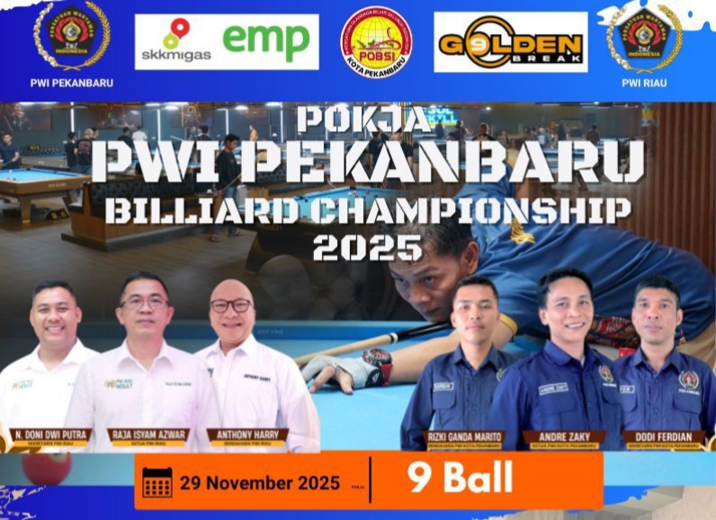 64 Atlit Biliar Wartawan se Riau Siap Adu Skil di PWI Pekanbaru ...